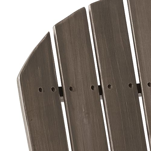 Christopher Knight Home Great Deal Furniture Milan Outdoor Rustic Acacia Wood Folding Adirondack Chair, Gray
