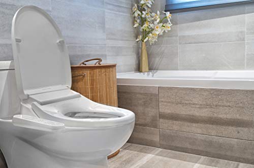 Coway Bidetmega 150 Smart Electronic Bidet Seat with Innovative i-WAVE Technology (For Rounded Toilet Bowl), Bidetmega 150R, White