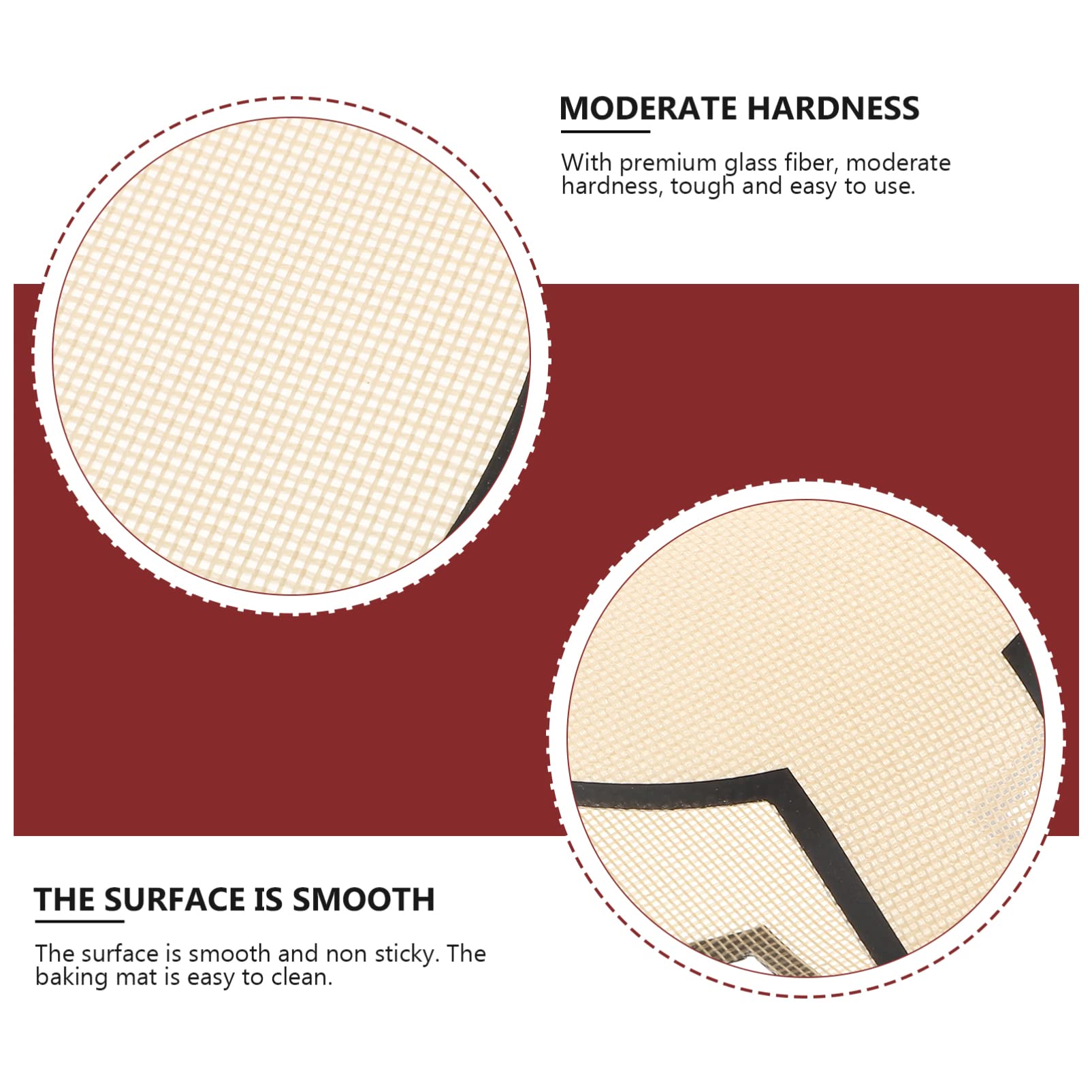 Cabilock Kitchen Mats Baking Mat for Oven Bread Baking Glass Fiber Bread Baking Mat Handle Dough Transfer Mat Bread Sling Replace Parchment Paper (Brown) Sourdough Bread