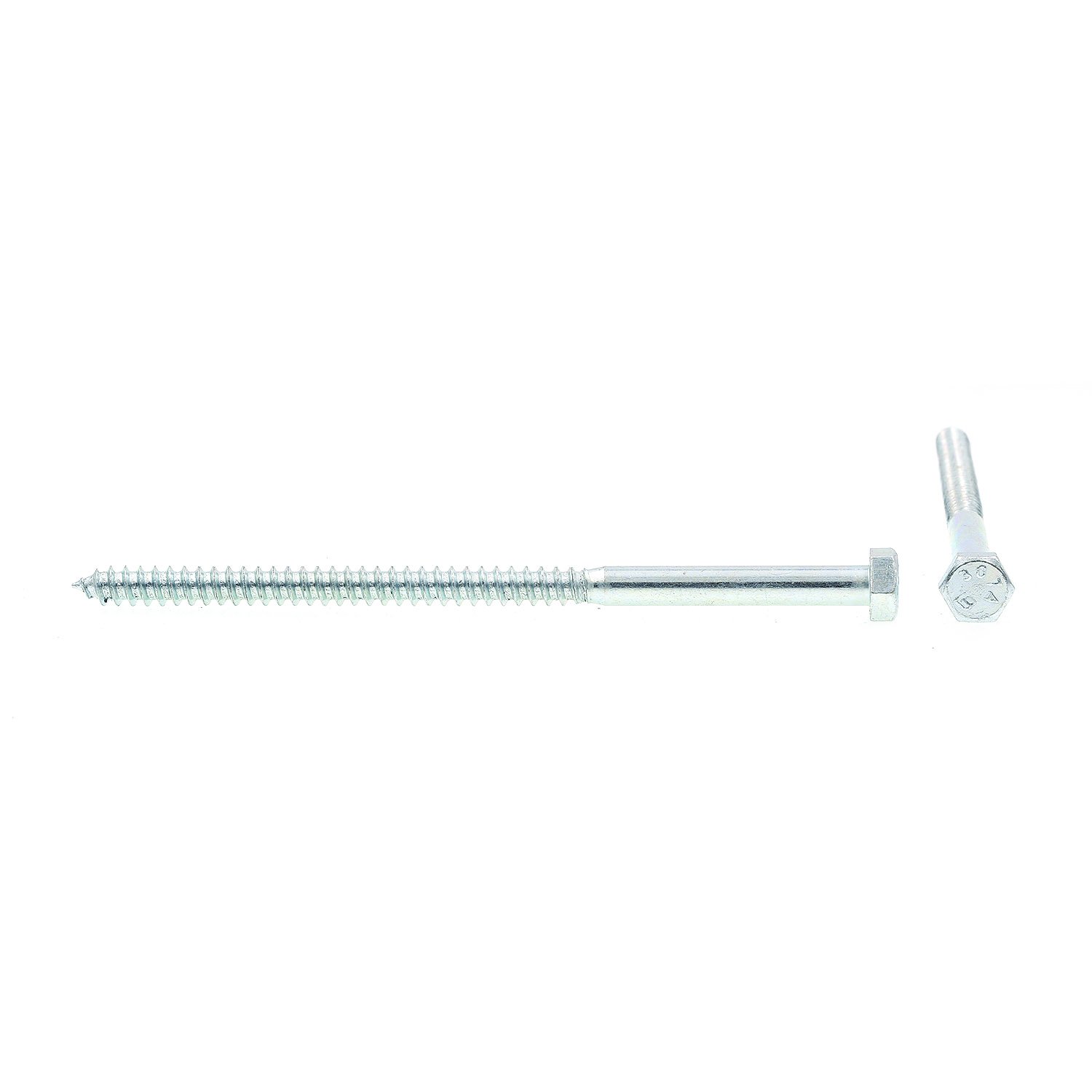 Prime-Line 9055990 Hex Lag Screws, 5/16 In. X 6 In., A307 Grade A Zinc Plated Steel (25 Pack)