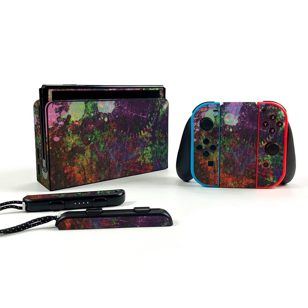MightySkins Skin Compatible with Nintendo Switch OLED - Paint Drip | Protective, Durable, and Unique Vinyl Decal wrap Cover | Easy to Apply, Remove, and Change Styles | Made in The USA