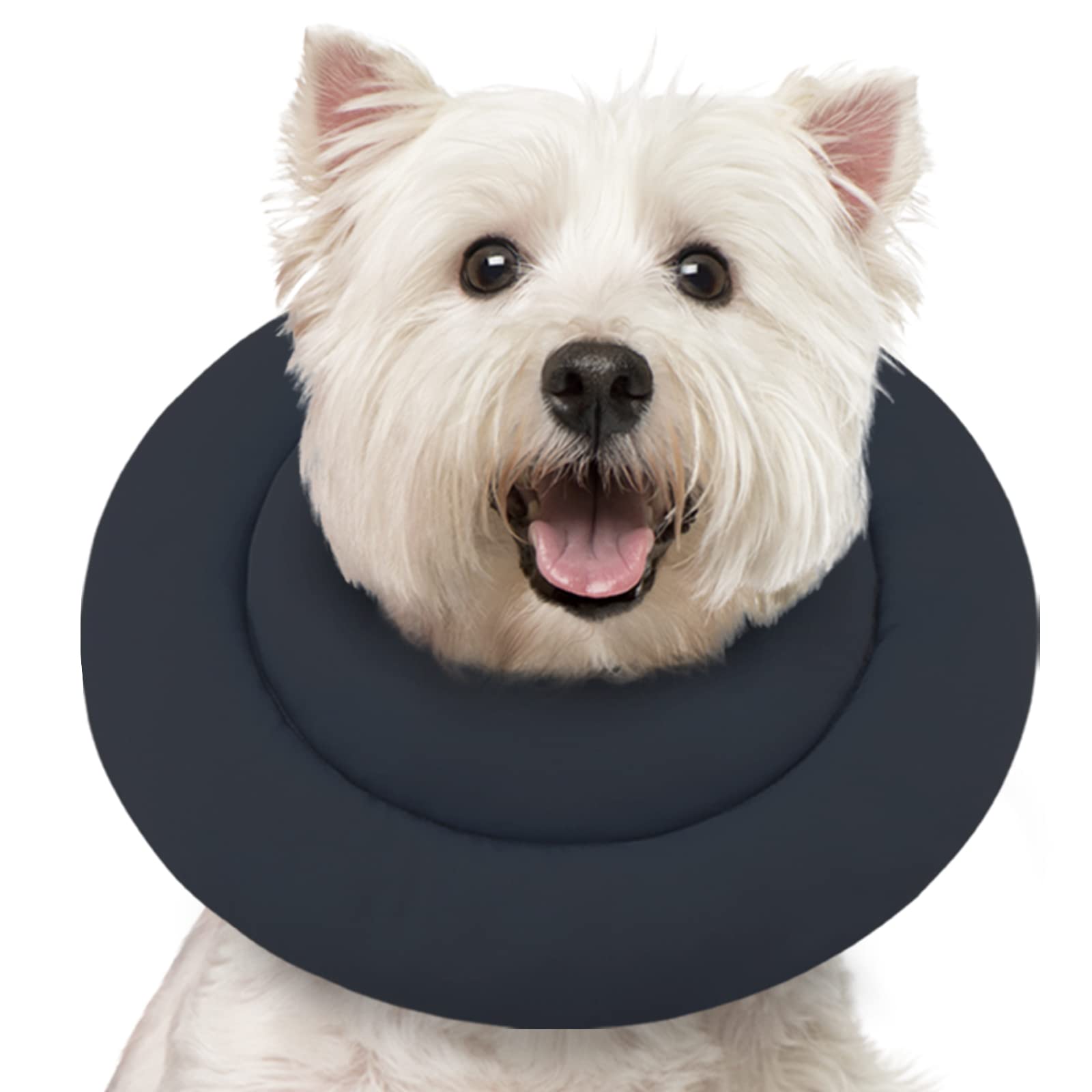 Pawfun Soft Dog Cone Alternative After Surgery,Comfortable Dog Recovery Collars Cones for Small Dogs,Adjustable Dog Neck Cone Protective Elizabethan Collar for Dogs to Stop Licking,Grey S