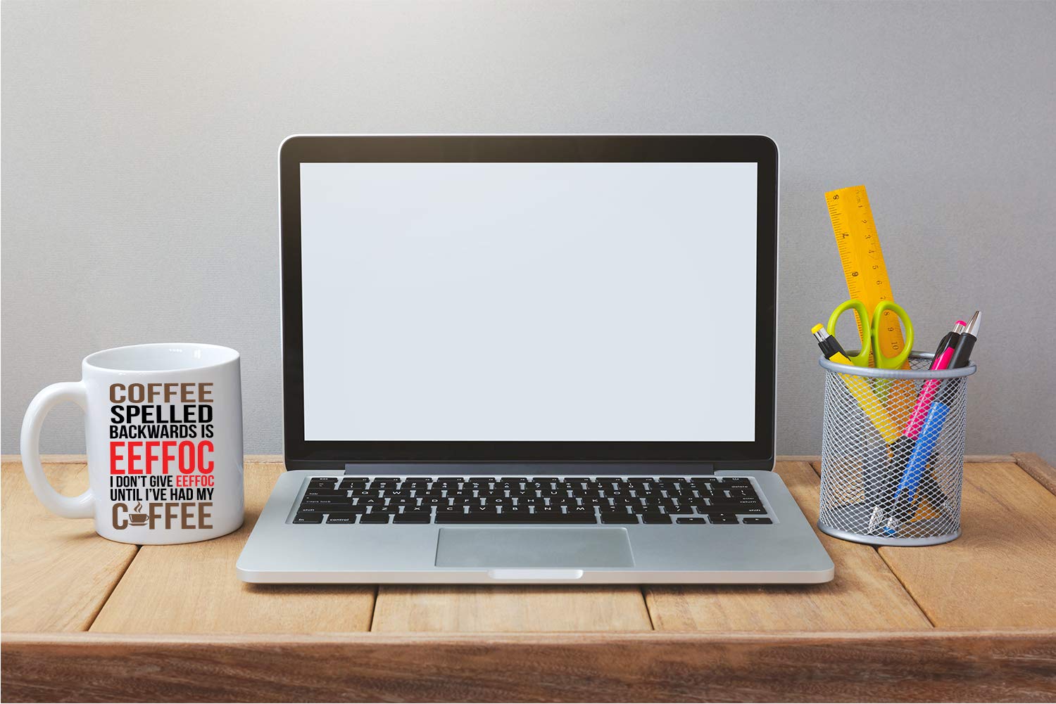 AW Fashions Eeffoc Is Coffee Spelled Backwards, As I Dont Give Eeffoc Until I Had My Coffee 11oz Funny Coffee Mug - Sarcastic Mugs For Women, Boss, Friend, Employee, or Spouse
