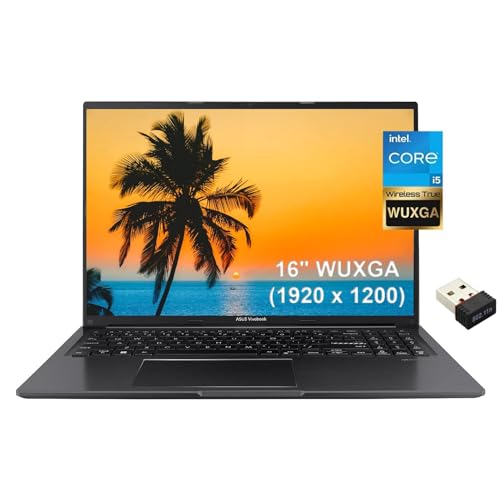 ASUS Vivobook 16 Business Laptop - 16" WUXGA Display, Intel Core i5-1235U Processor(up to 4.4GHz, 10 cores), 12GB DDR4 RAM, 1TB SSD, Intel UHD Graphics, Wi-Fi, Bluetooth, Windows 11 Home