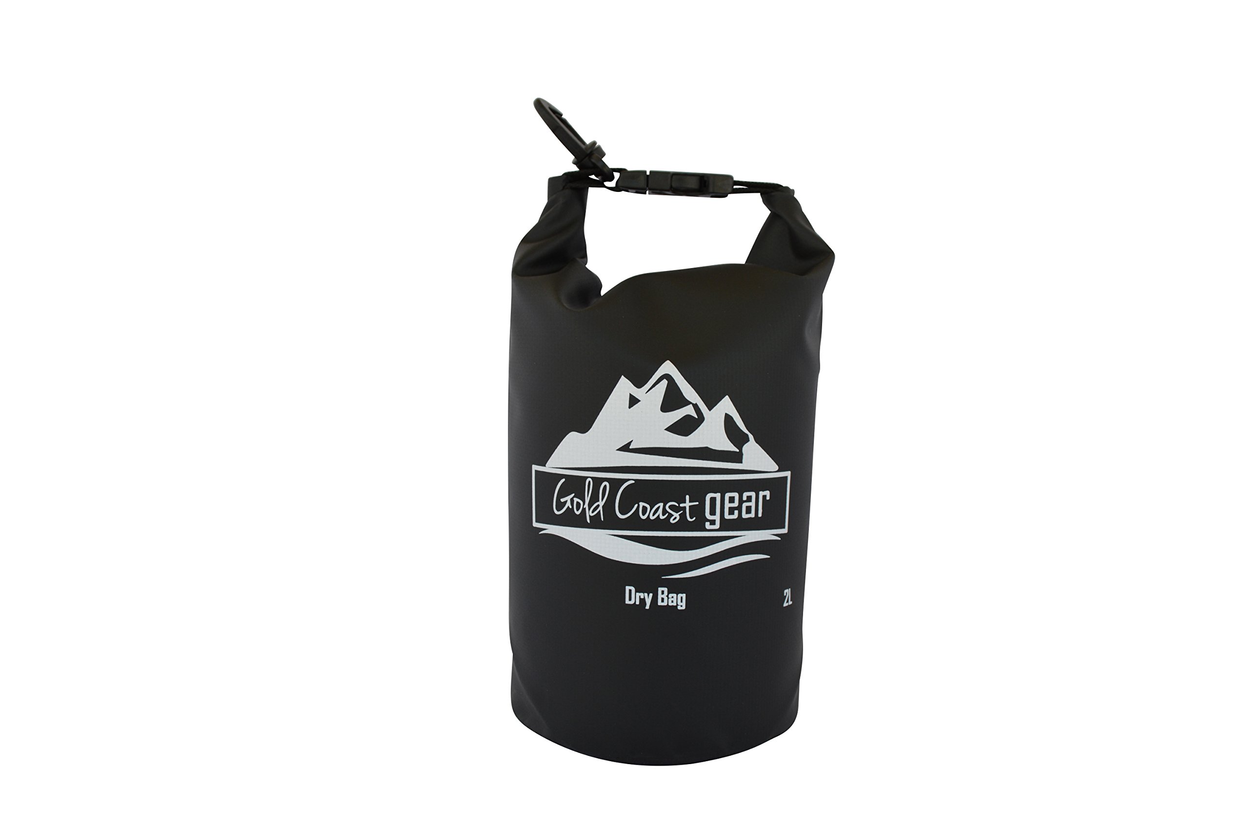 AWEHIRU Dry Bag Waterproof Sack Multiple Sizes with Shoulder Strap (Black, 2L)