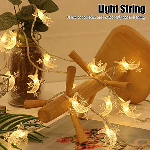Light String, Simple And Convenient Moon Star Pendant Decoration Lamp, for Home Decoration, Garden Lighting Indoor And Outdoor