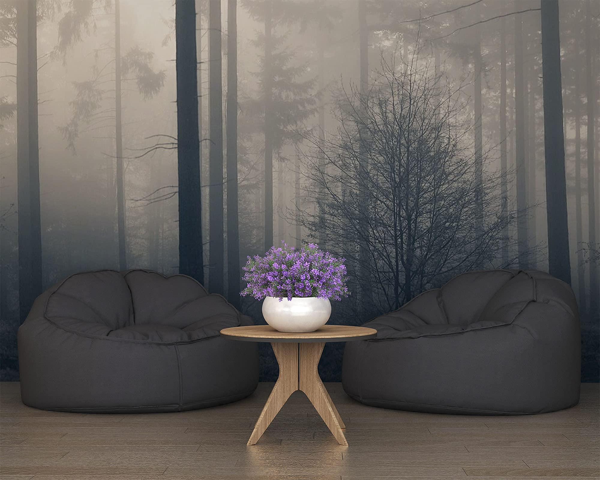 Milk&Honey 4 Bunches Four Leaf Clover Dense Leaves Artificial Plants Greenery for Home Decor Indoor Outdoors Home Garden, Living Room, Dining Table, Bedroom Decoration (Purple), 11.5x11x11 inches