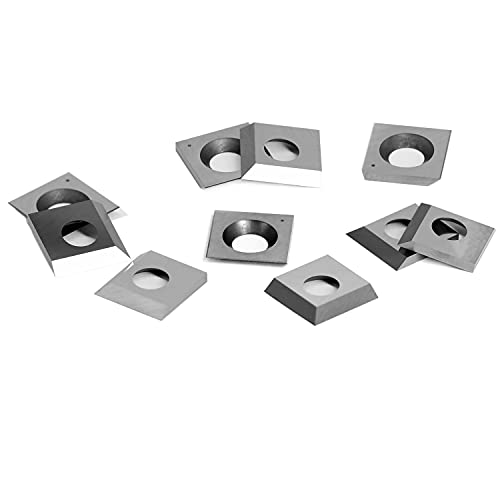 Carbide Inserts Cutters Knives 14.3mm Square Replacement 2 Cutting Edges for Cutech Tool Planer Jointer 40700H-CT 4700HC-CT 40100H-CT 40600H-80100-CT 40200H-CT 40600HC-80100-CT 40200HC-CT Head 10pc
