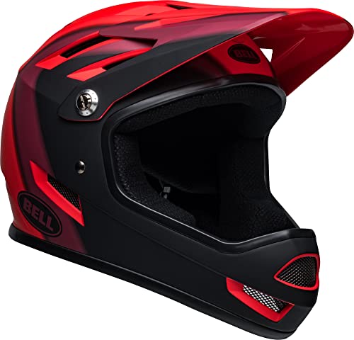 BELL Sanction Adult Full Face Bike Helmet - Matte Red/Black (2023), Medium (55-57 cm)
