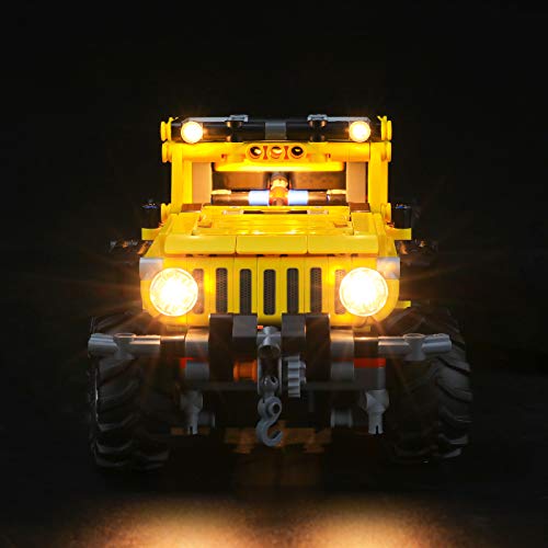 LIGHTAILING Light Set for (Technic Wrangler 4x4) Building Blocks Model - Led Light kit Compatible with Lego 42122(NOT Included The Model)