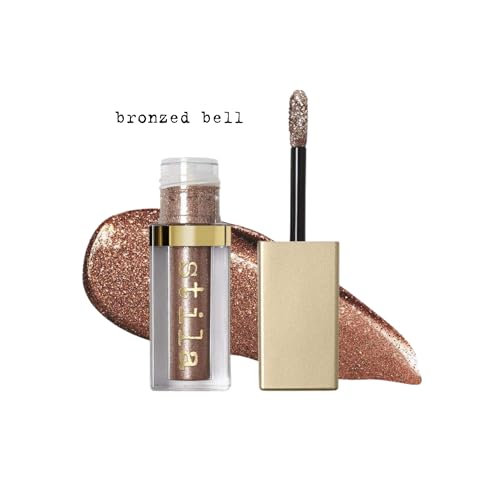 Stila Magnificent Metals Glitter and Glow Liquid Eye Shadow | Long Lasting Sparkle, Quick-Drying Eye Makeup | Lightweight Water Base | Bronzed Bell
