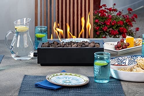 Bond Manufacturing 52148 Sara 15,000 BTU 14" Umbrella Hole Tabletop Firebowl, Black
