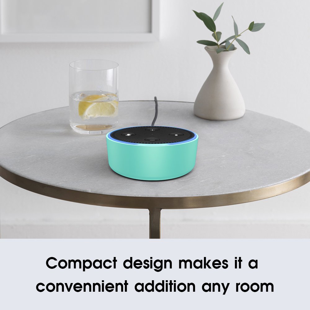 AWINNER Silicone Case for Amazon Echo Dot 2nd (Cyan)