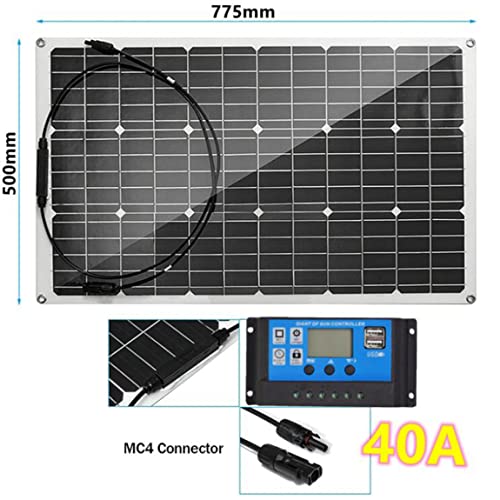 CHEIRSS 400W/800W Solar Panel 18V Etfe Flexible Solar System Solar Panel Kit Complete RV Car Battery Solar Charger for Car RV Boat Caravan Home Rooftop,800W