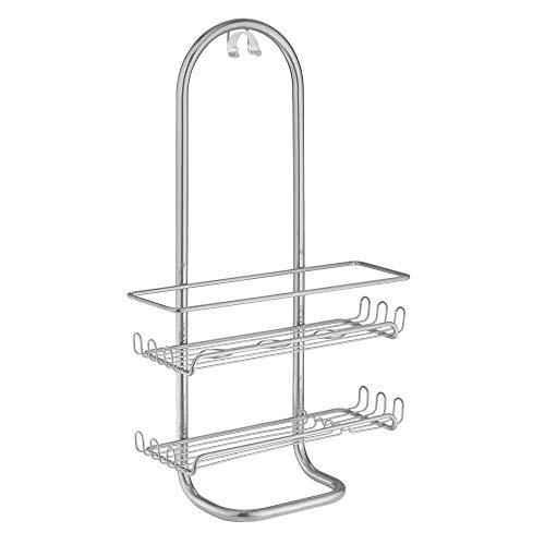 InterDesign Classico Jumbo Bathroom Caddy β Shower Storage Shelves for Shampoo, Conditioner and Soap, Silver