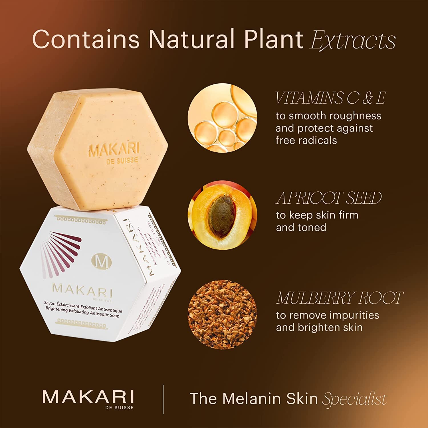 Makari Classic Exfoliating Antiseptic Soap (7oz) | Helps Revitalize Skin | Promotes Even Skin Tone | Detoxifies and Removes Impurities | For Dry, Oily, Normal, Maturing, and Combination Skin Types