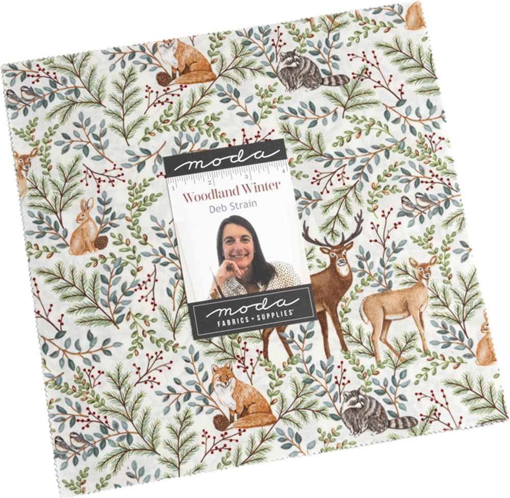 Deb Strain Woodland Winter Layer Cake 42 10-inch Squares Moda Fabrics 56090LC