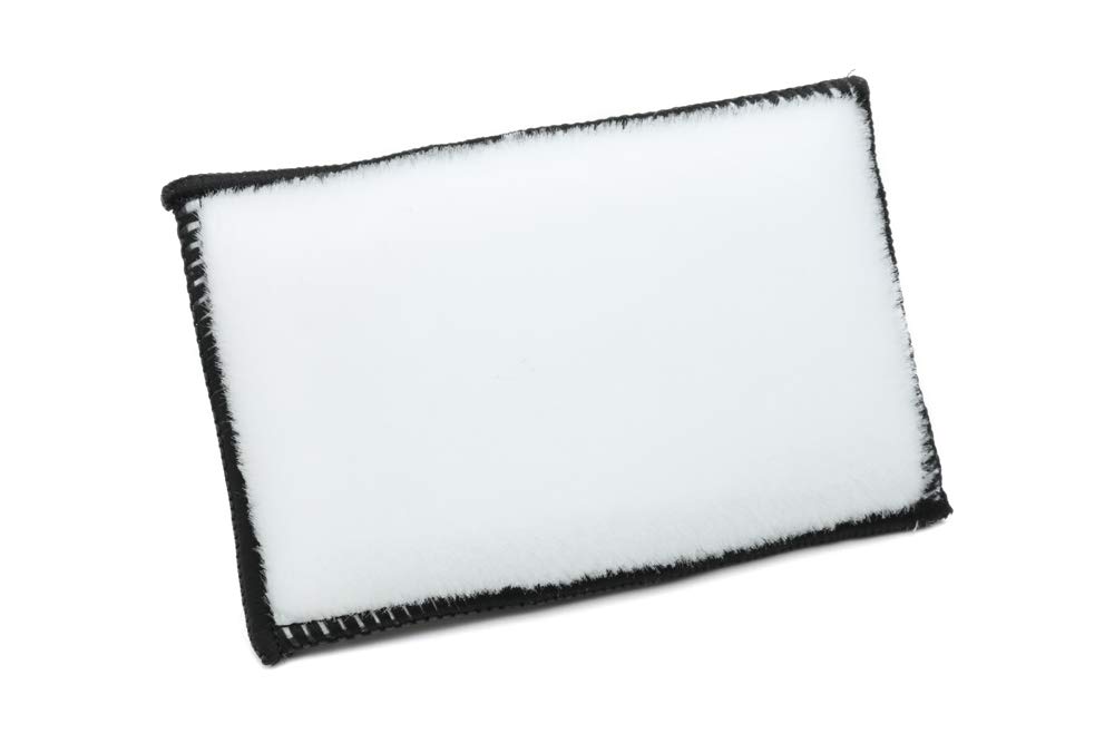 Autofiber Scrub Ninja - Interior Scrubbing Sponge (5”x3”) for Leather, Plastic, Vinyl and Upholstery Cleaning (White/Gray)