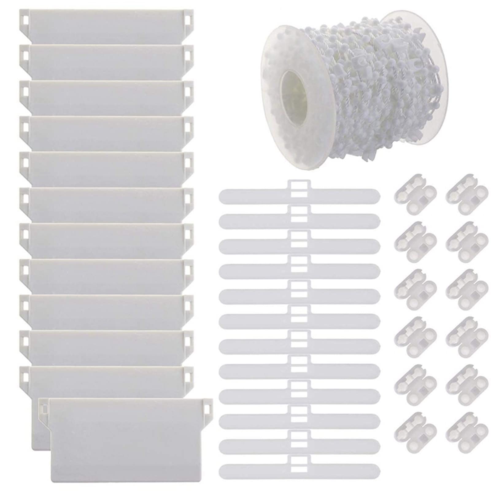 Auto-plaza Vertical Blind Bottom Weights Accessories Repair Kit with 10M Chain and Connector Plastic DIY Replacement/Vertical Blind Accessories and Top Hangers (3.5" (89mm))