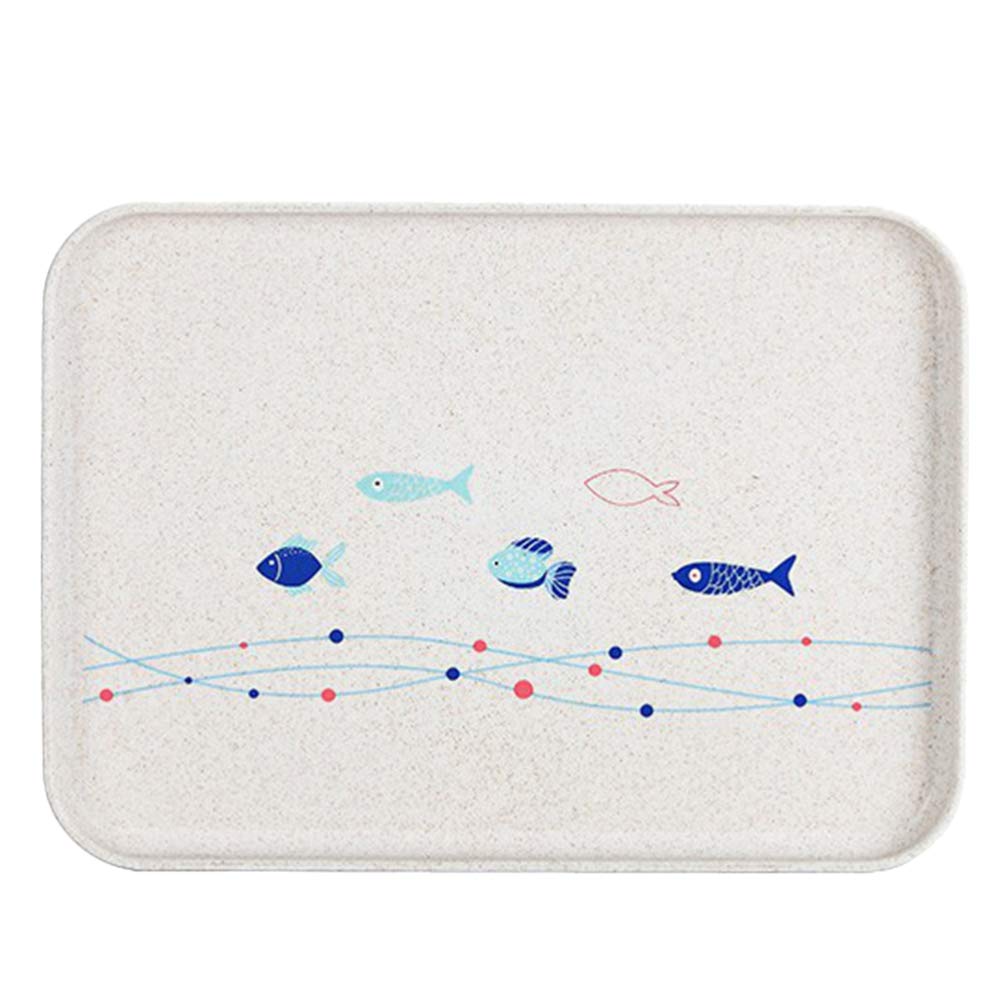 Cabilock Wheat Straw Dinner Plate 1pc Decorative Serving Trays Coffee Table Tray Wood Tea Plate Wheat Straw Tray Safe Serving Tray Dessert Tray Dinner Plate Fruit