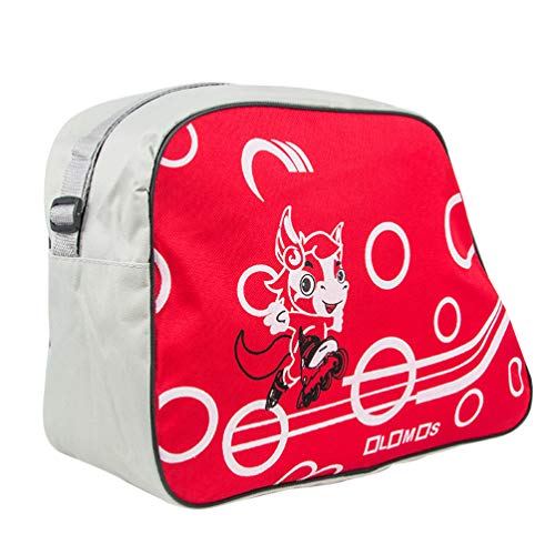 BESPORTBLE 1pc Skate Bag Portable Fashionable Adjustable Shoulder Strap Roller Skate Inline Skate Ice Skating Shoes Storage Bag Organizer Red