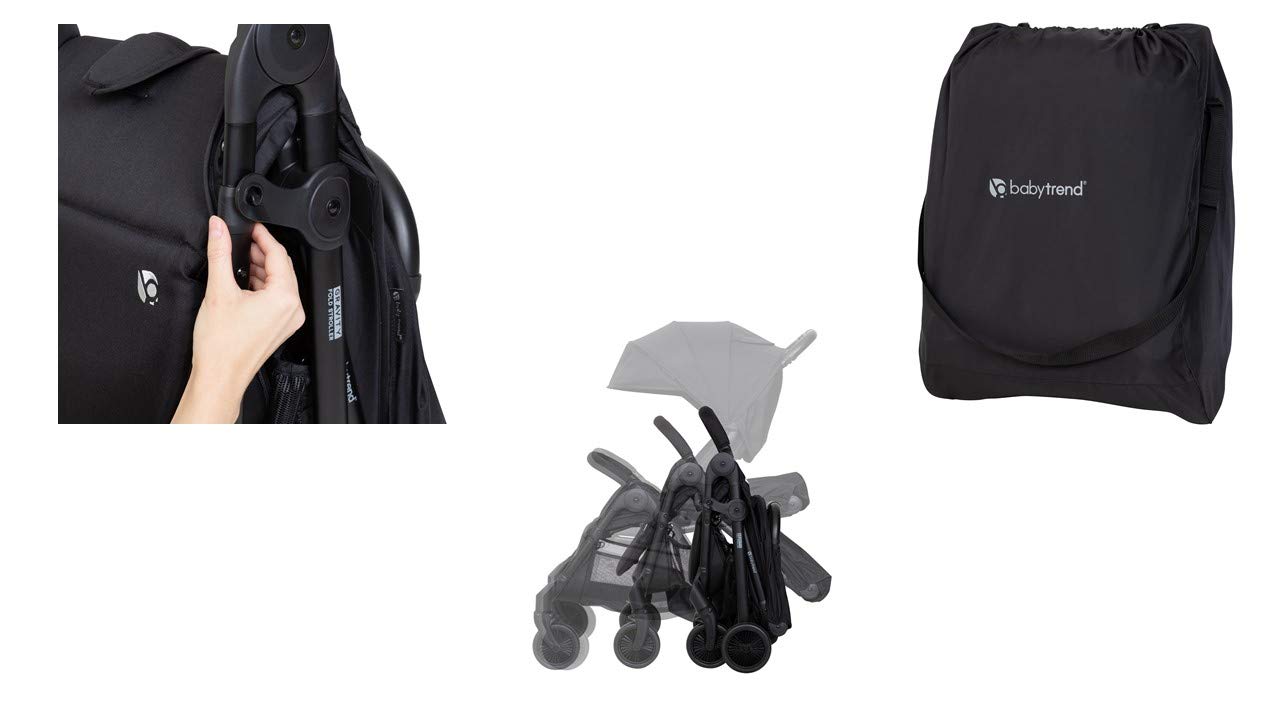 Baby Trend Gravity Fold Stroller, Smoke Grey