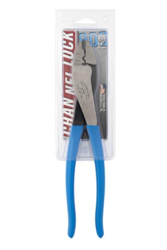 Channellock 909 9.5-Inch Wire Crimping Tool | Electrician's Terminal Crimp Pliers with Cutter are Designed for Insulated and Non-Insulated Connections