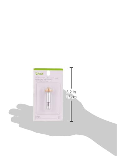 Cricut Fine Debossing Tip + QuickSwap Housing, Tip with Rolling Debossing Ball, Deboss Designs on Thick Foil, Cardstock & More, For Personalized Crafts, Compatible with Cricut Maker Cutting Machine