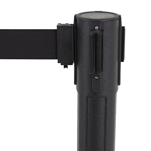 US Weight - U2000 Sentry Stanchion with 6.5 Foot Retractable Belt β Easy Connect Assembly (2-Pack), Black