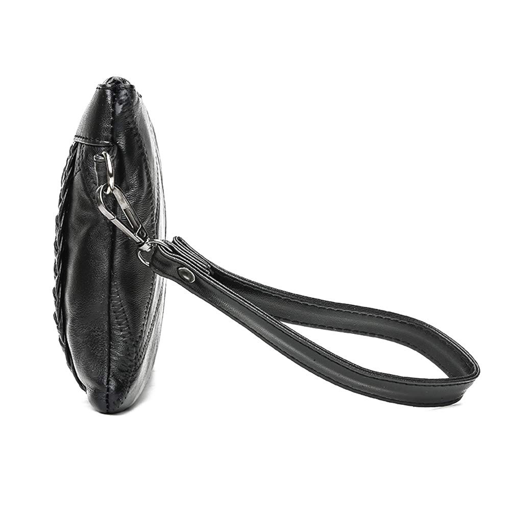 KARRESLY Women's Rivets Studded Shoulder Bag Black Tassel Clutch Bag Cross Body Bags (Black-1-1)