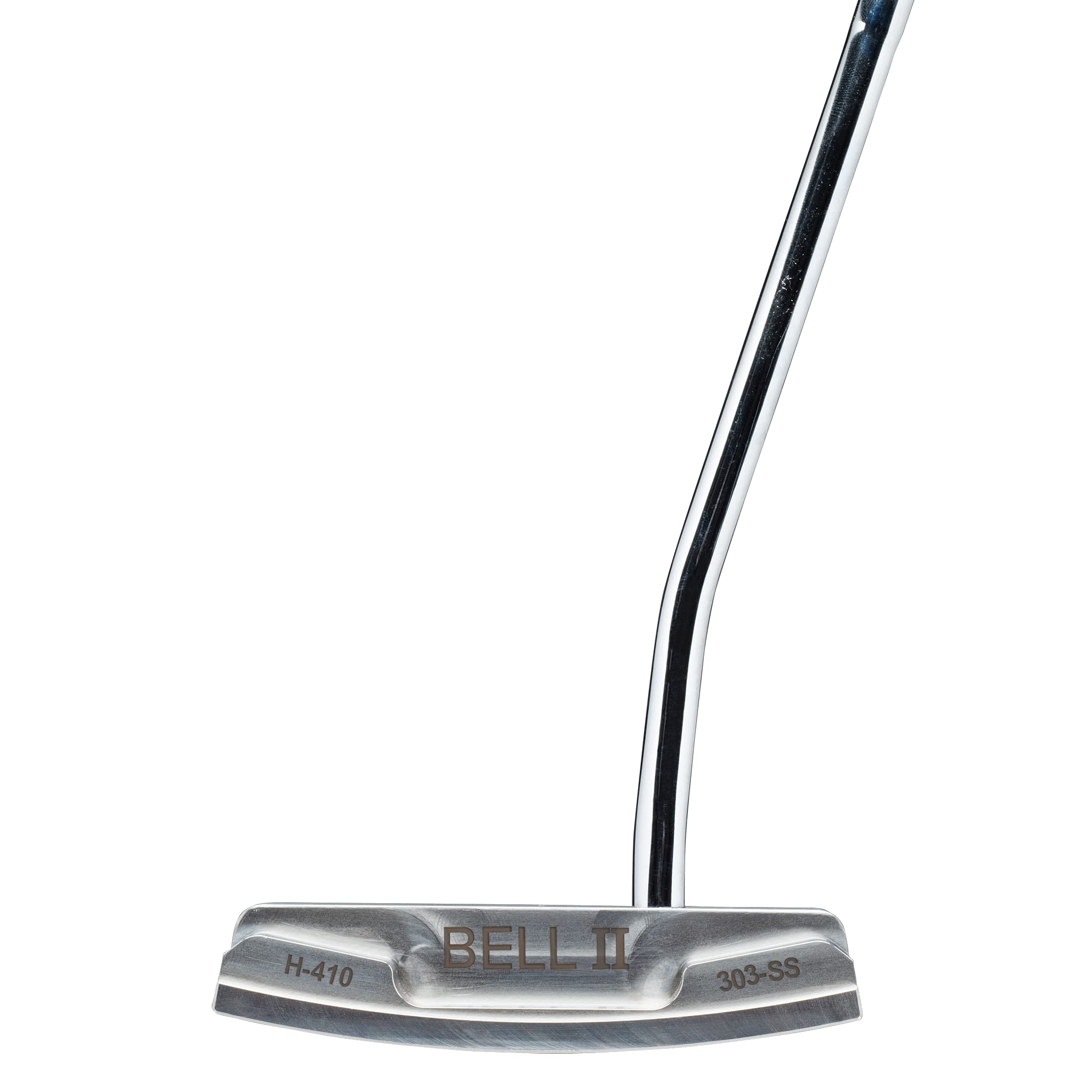 Bell II H-410 Half-Offset CNC Milled Oversize Blade Golf Putter + Winn Dri-Tac Dark Gray Jumbo Grip (Right, 35)