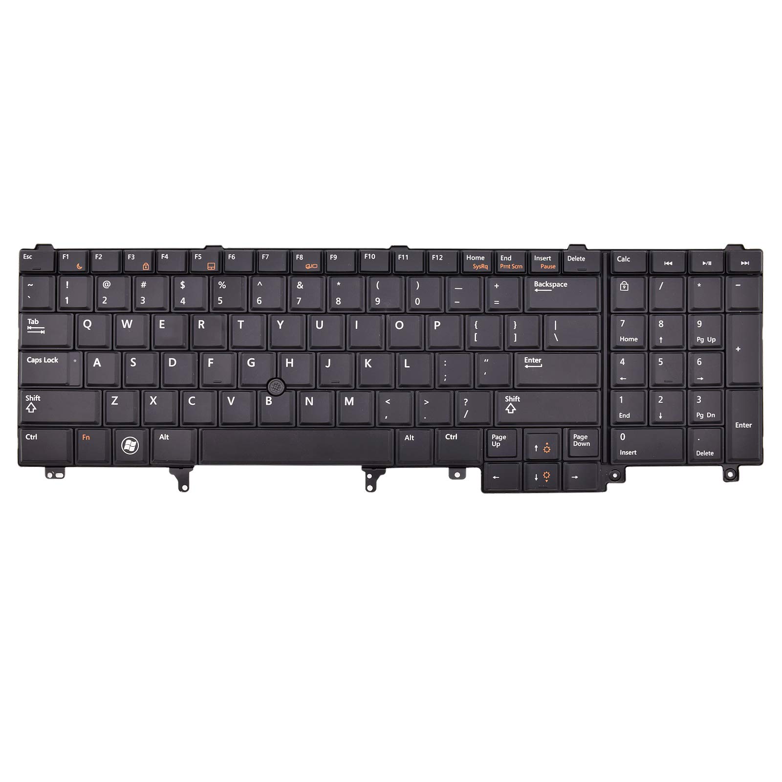 SUNMALL Replacement Keyboard with Pointer Compatible with Dell Latitude E5520 E5520m E5530 E6520 E6530 E6540 Precision M4600 M4700 M4800 M6600 M6700 Laptop Non-Backlit