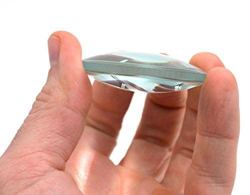 Round Double Convex High Optical Purity Glass Lens - 2" (50mm) Diameter - 50mm Focal Length - 15mm Thick Approx. - Eisco Labs