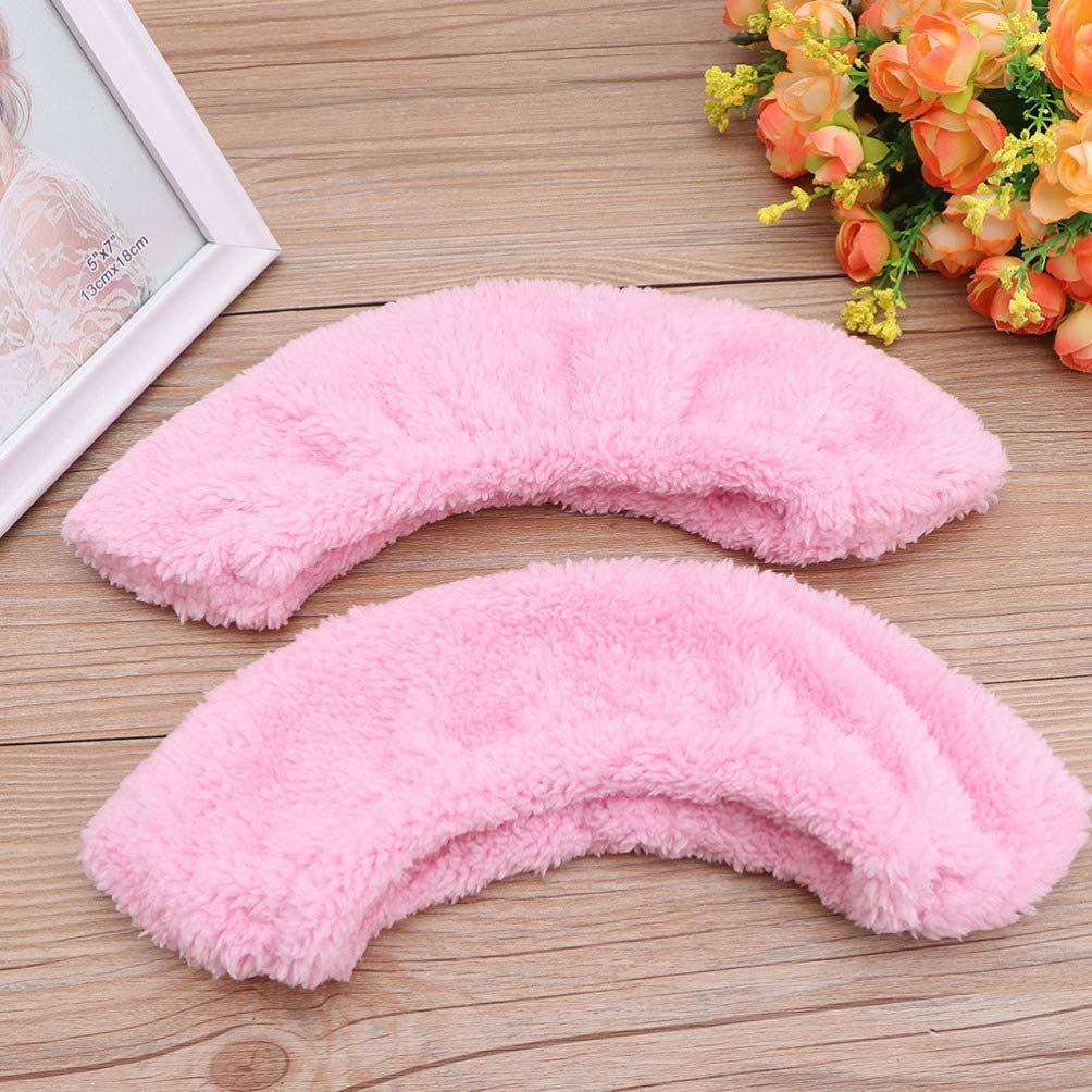 BESPORTBLE 2 Pairs Ice Skate Guards Elastic Skating Blades Covers Kids Plush Skate Shoes Blade Protector (Yellow Pink S)
