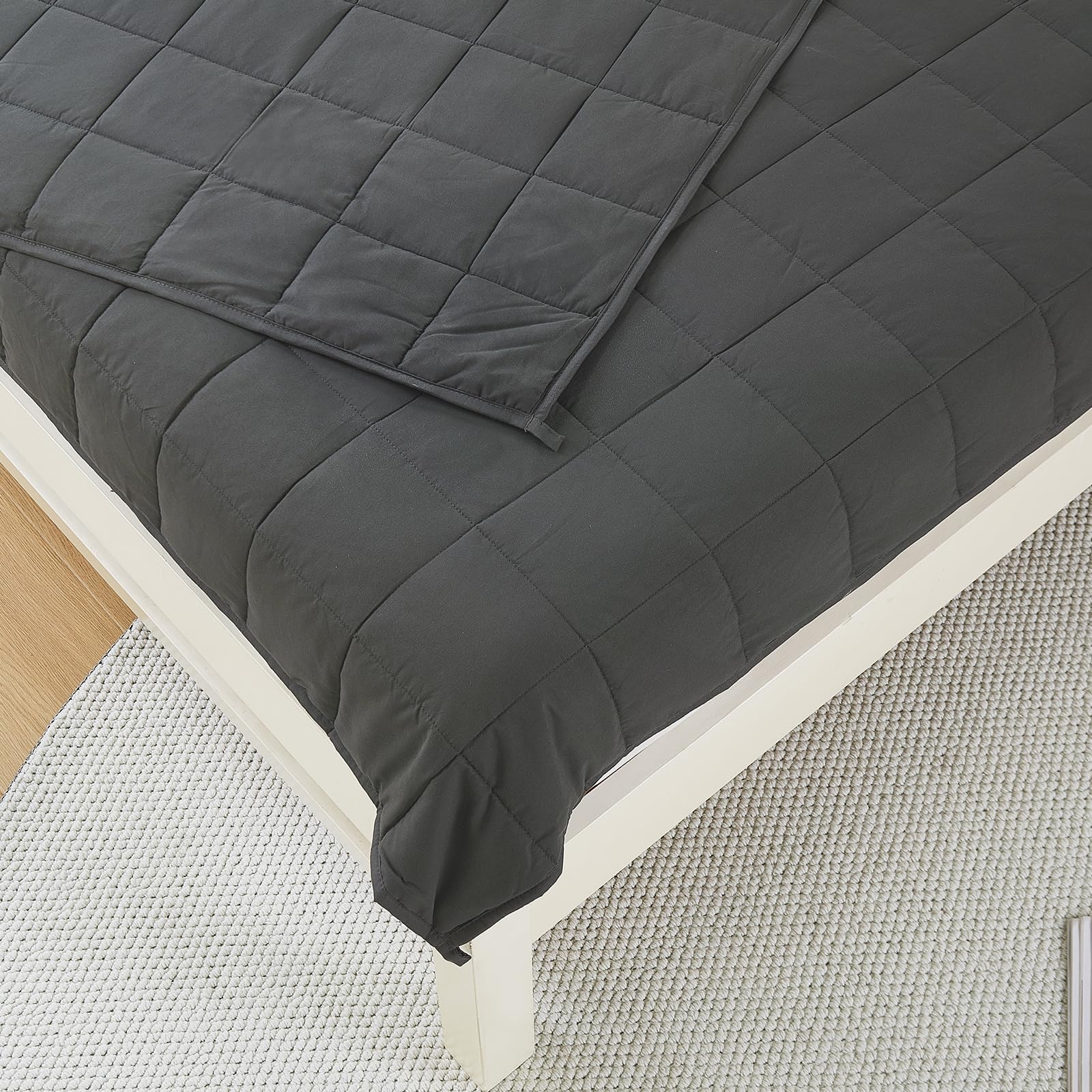 CODUM Weighted Blanket for Kids 40"x60" 5 lbs Cooling Blanket for Sleepers, Soft Material Blanket with Premium Glass Beads for All-Season, Grey
