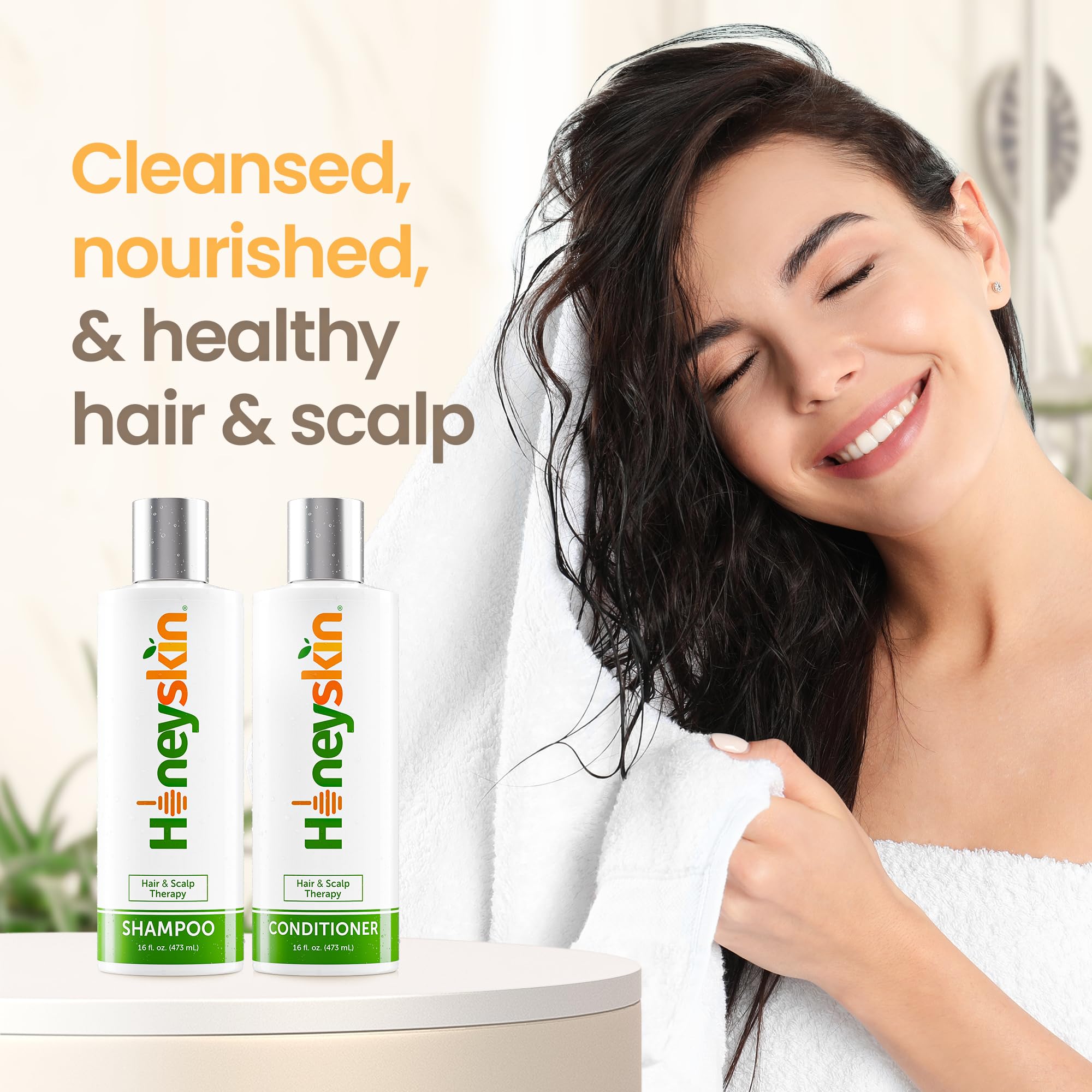 Manuka Hair Growth Shampoo and Conditioner - Best for Thinning, Hair Loss, Color-Treated, and Dry Scalp - Hydrating, Sulfate-Free Formula