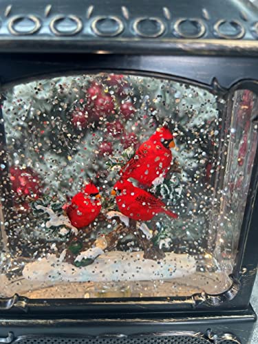 Cardinals Rectangular Snow Lantern