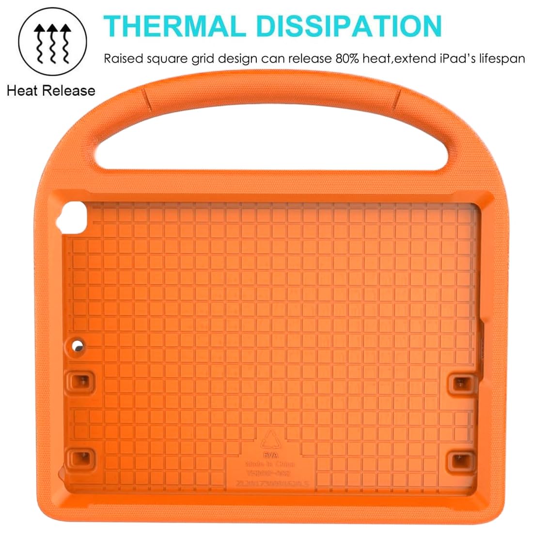SUPLIK Kids Case for iPad Mini 5/4/3/2/1 (7.9"), Durable Shockproof Protective Handle Bumper Stand Cover with 2*Screen Protectors for 7.9 inch Apple iPad Mini 5th/4th/3rd/2nd/1st Generation, Orange