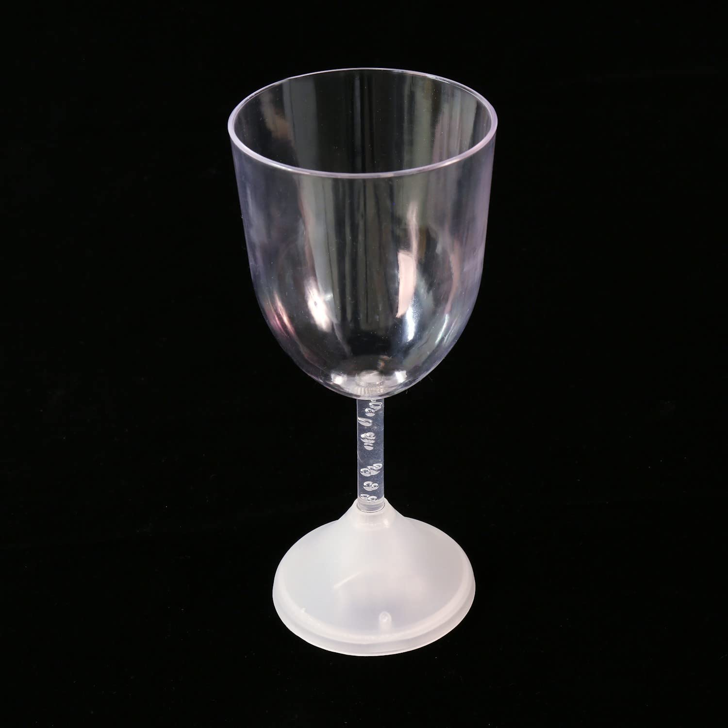 ART & ARTIFACT LED Light up White Wine Glasses Set of 6 - Plastic Wine Glasses with Stem, Outdoor Wine Glasses Unbreakable