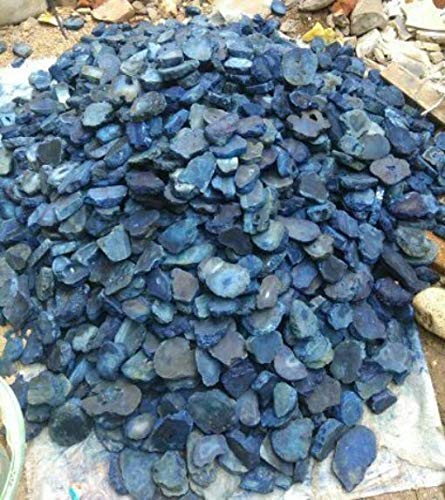Blue Agate Stone Round Wavy Edge 15" x 15" Inch Side Table Top, Blue Lace Agate Stone Corner Table Top, Flower Agate Healing Properties, How To Pronounce Agate, Piece Of Conversation, Family HeirLoom