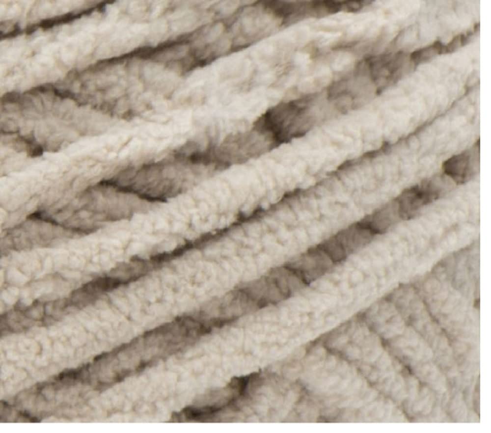 Bernat Blanket Yarn - Big Ball (10.5 oz) - Almond - 2 Pack Bundle with Bella's Crafts Stitch Markers