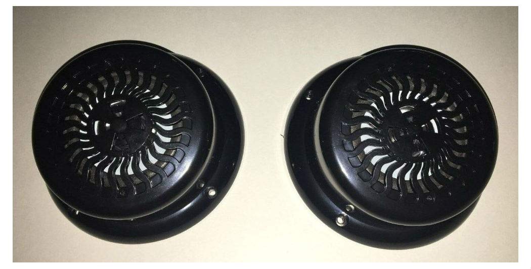 KCHEX 2 Black Wavy Blue LED 5.25" Flush Mount Speaker UV Waterproof