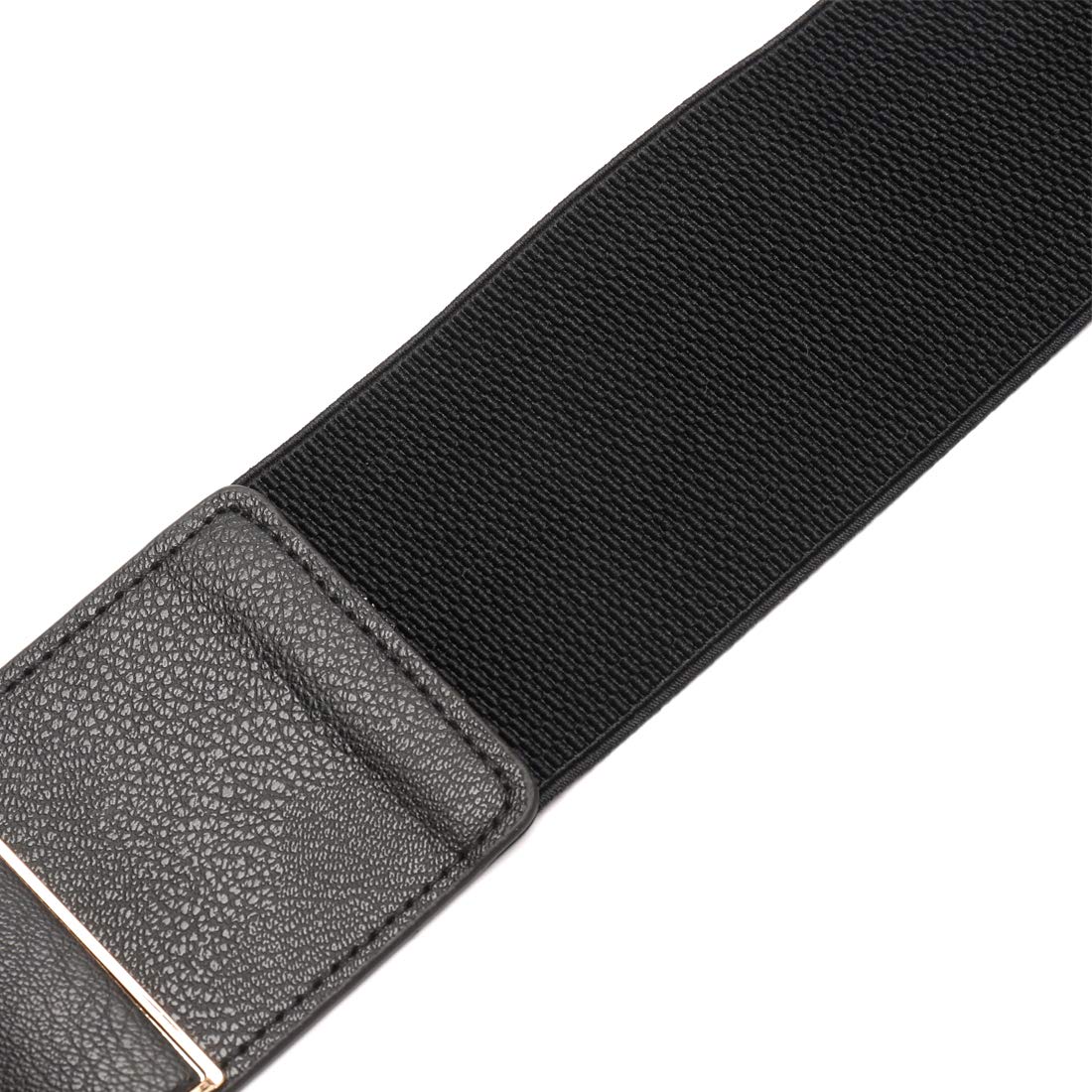 Beltox Womens 3" Wide Belt Elastic Stretch Cinch Waistband Lady Cummerband(30"-51",Black D)