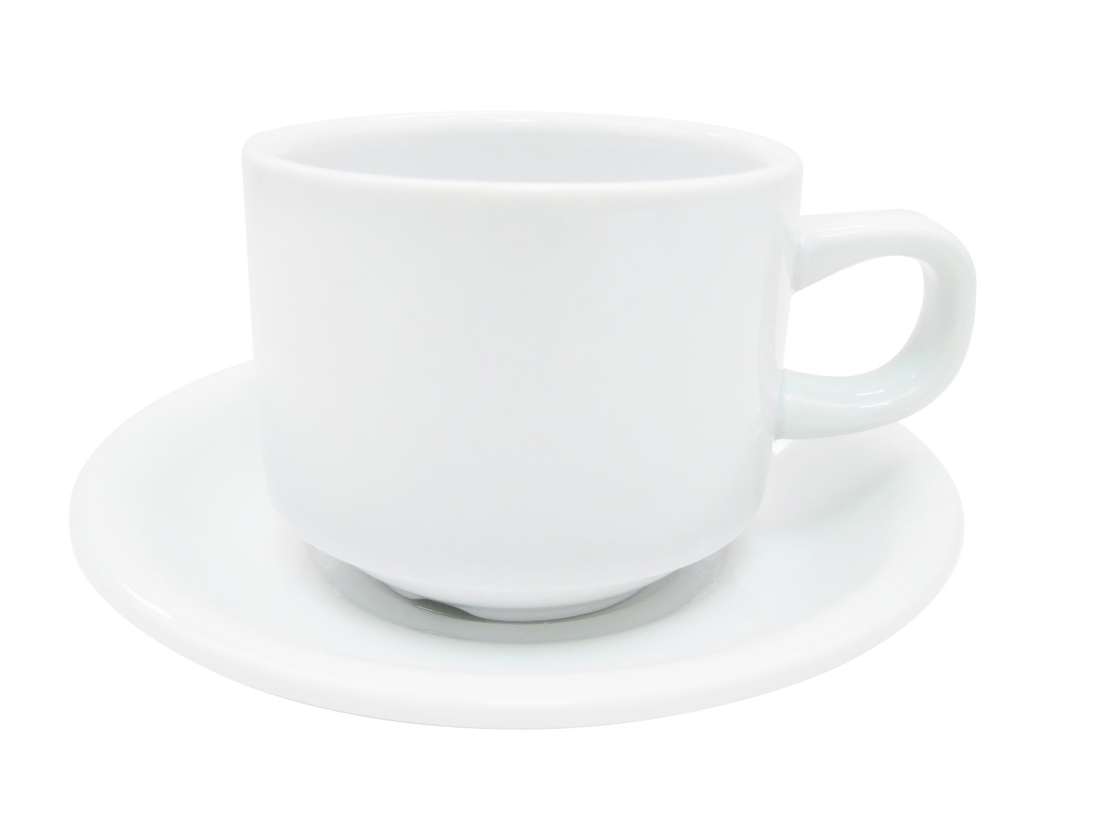 CAC China RCN-2 Clinton Rolled Edge 6-Inch Super White Porcelain Saucer, Box of 36