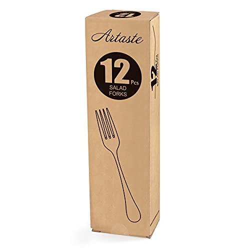 Artaste 59342 Rain 18/10 Stainless Steel Salad Fork, 7", Set of 12, Silver