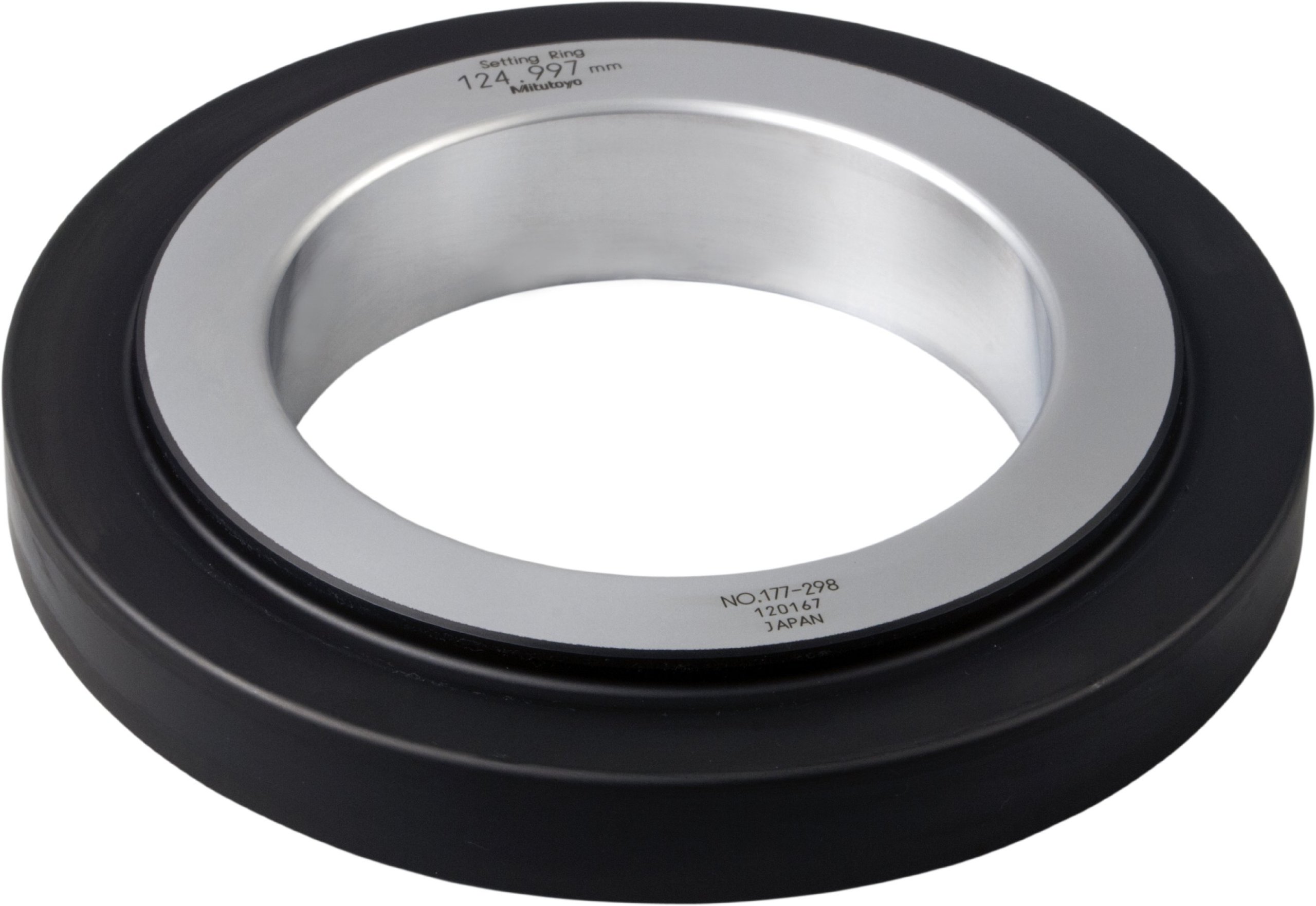 Mitutoyo 177-298 Setting Ring, 125mm Size, 38.1mm Width, 210mm Outside Diameter, +/-2.5Micrometer Accuracy