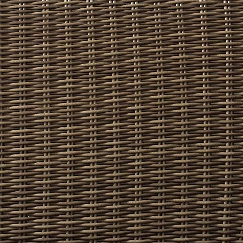 Crosley Furniture Bradenton All Weather Rattan Wicker Outdoor Sectional Coffee Table for Patio, Deck, Porch, Brown