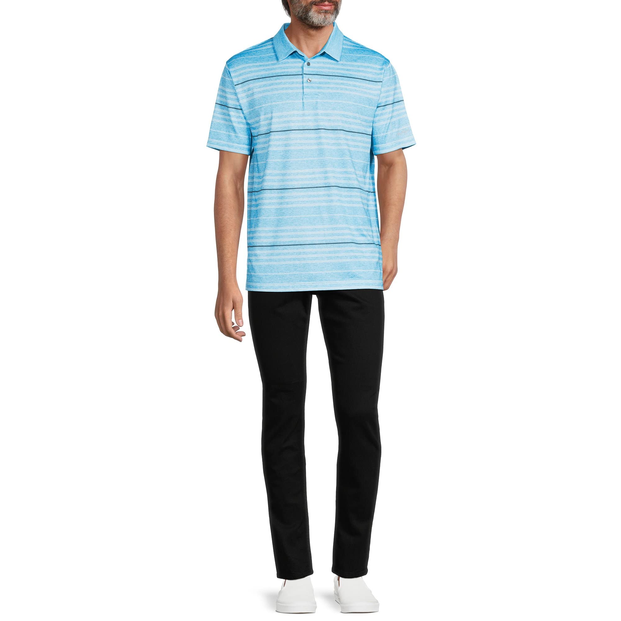 Ben Hogan Performance Men's Short Sleeve Performance Polo (White Camo BGKSC013, XL)
