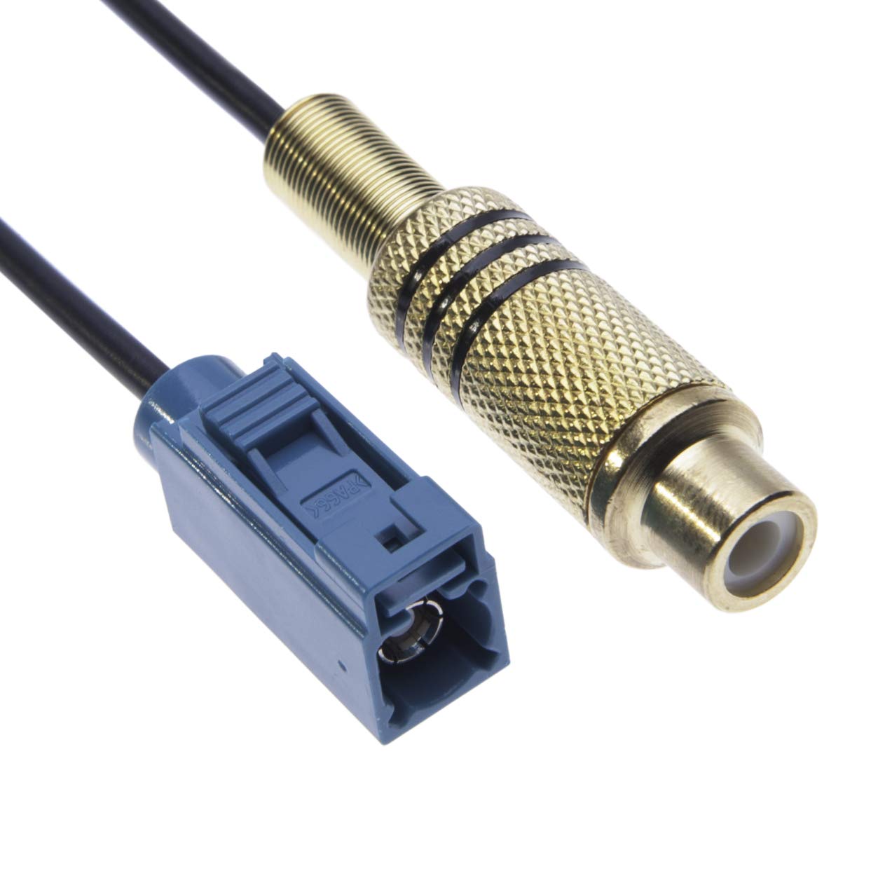 Keple Reverse Camera Adaptor Cable Fakra to RCA, Vehicle Navigation Video Radio Stereo Audio System Adapter Compatible with Benz A/B/C/CL/CLC/CLS/E/GL/M/R/Sl/SLK/SLR Class