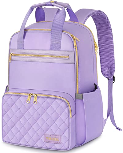 Carrying Case with Oculus Quest 2, Meta Quest VR Case for VR Headset with Elite Strap, Touch Controllers Accessories, Large Laptop Backpack for Women as Gift to Travel Outdoor and Home Storage, Purple